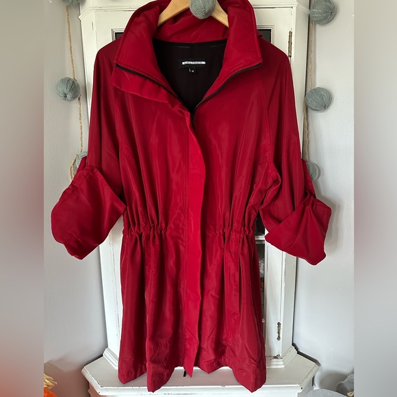 Anatomie | Jackets & Coats | Anatomie Red Adjustable Sleeve Jacket M ...